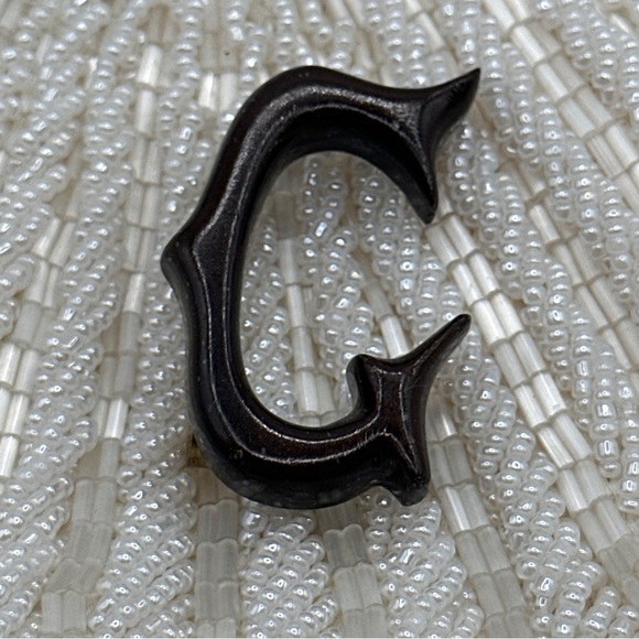Jewelry | Vintage Wood Letter C Brooch 196s 117 | Poshmark